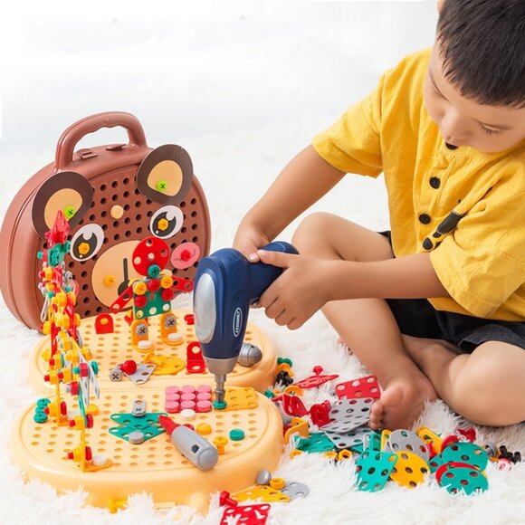 Vigor | Toys | Magic Montessori Play Toolbox Bear With Drill Toys For ...